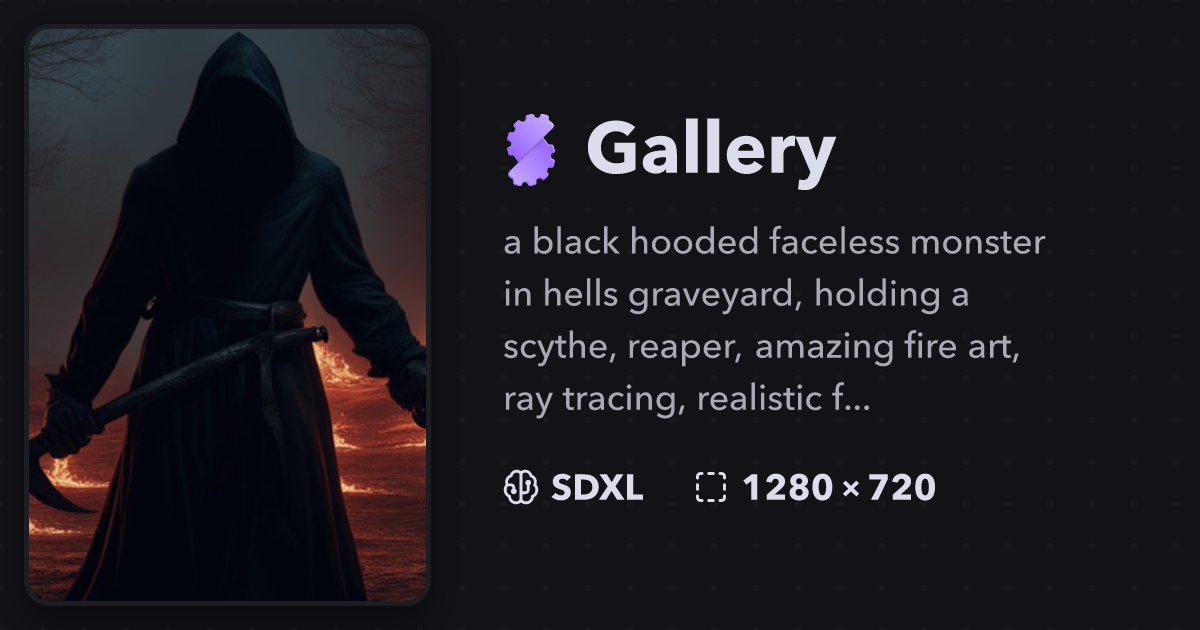 "a black hooded faceless monster in he..." | Gallery | Stablecog