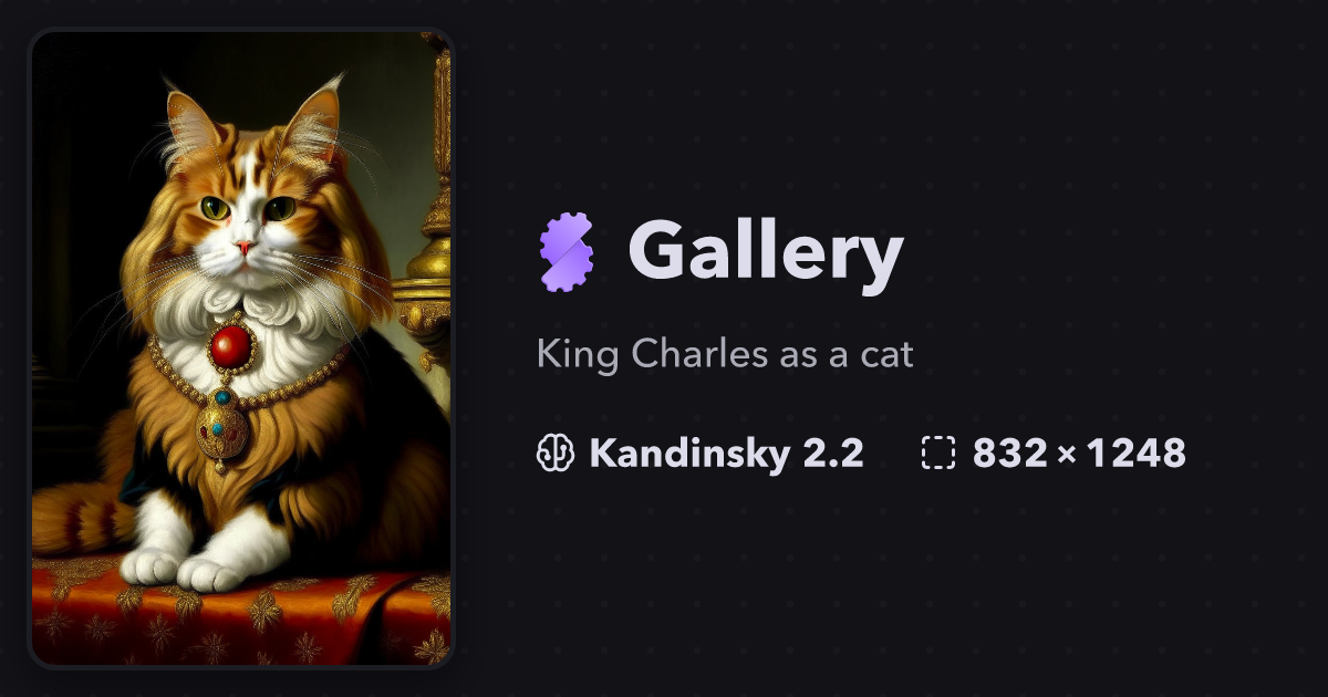 "King Charles as a cat" | Gallery | Stablecog