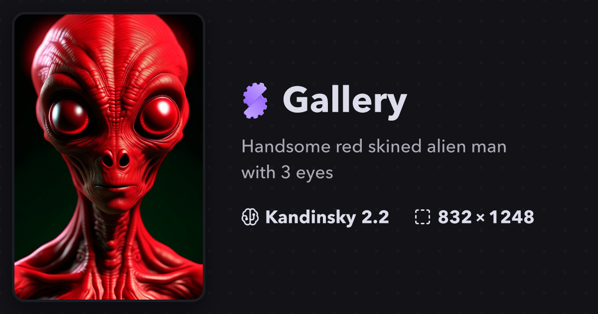 "Handsome red skined alien man with 3 ..." | Gallery | Stablecog