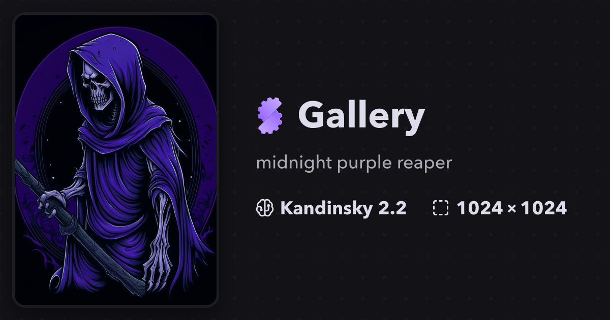 "midnight purple reaper" | Gallery | Stablecog