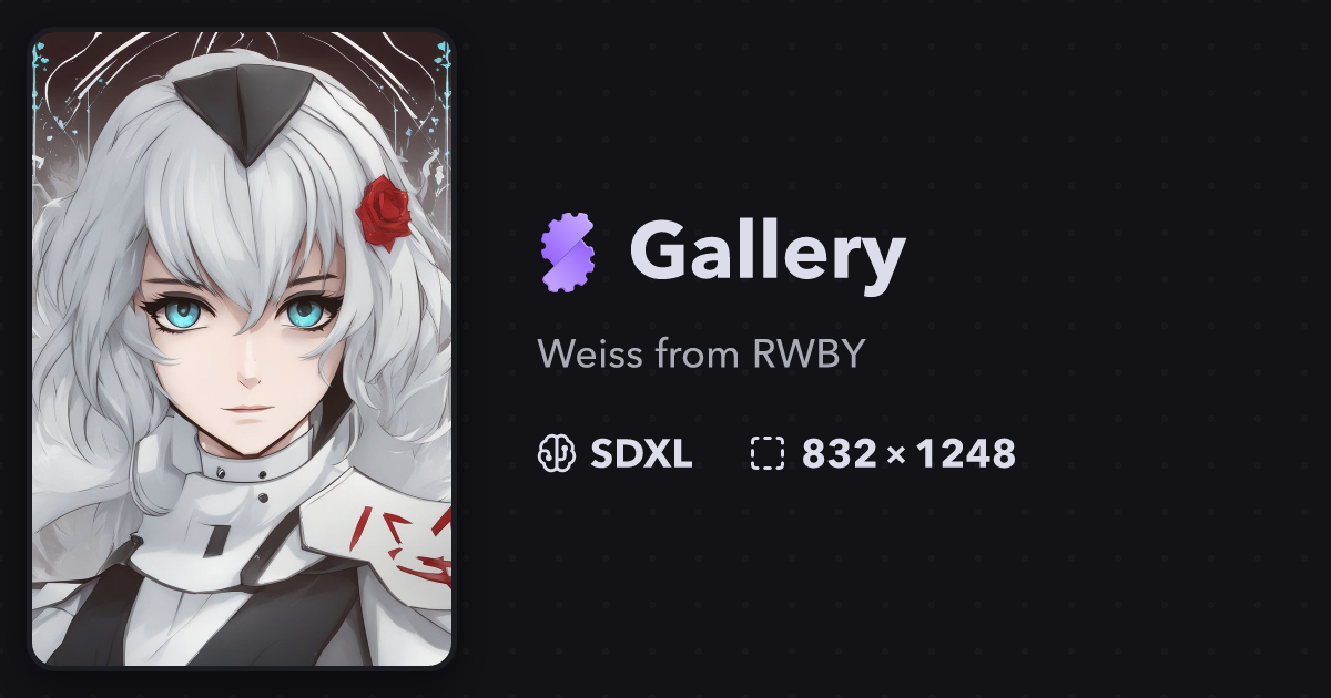 "Weiss from RWBY" | Gallery | Stablecog