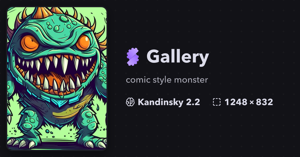 "comic style monster" | Gallery | Stablecog