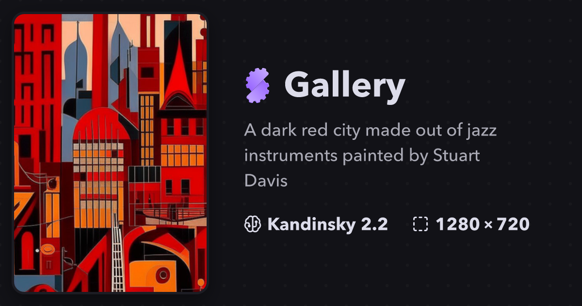 "A dark red city made out of jazz inst..." | Gallery | Stablecog