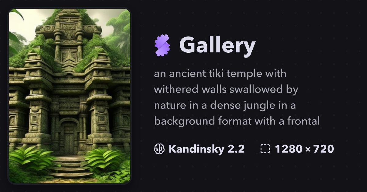 "an ancient tiki temple with withered ..." | Gallery | Stablecog
