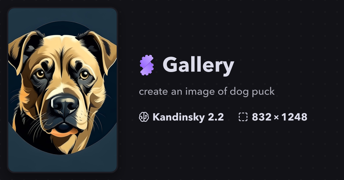 "create an image of dog puck" | Gallery | Stablecog