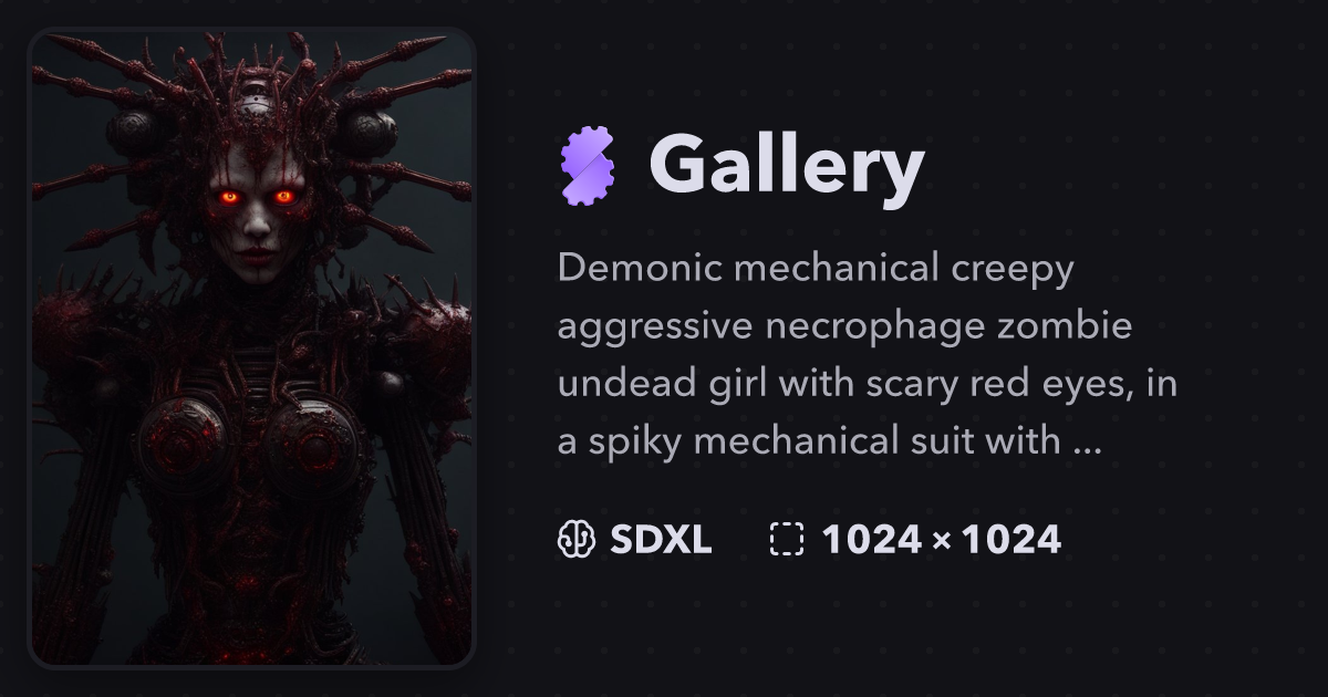 "Demonic mechanical creepy aggressive ..." | Gallery | Stablecog
