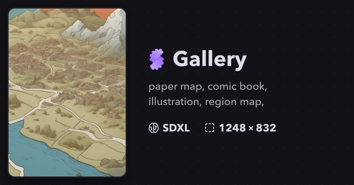 "paper map, comic book, illustration, ..." | Gallery | Stablecog