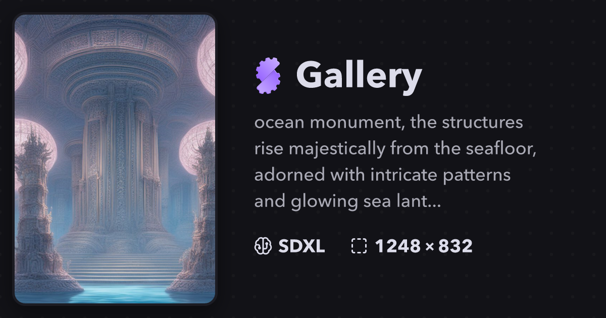 "ocean monument, the structures rise m..." | Gallery | Stablecog