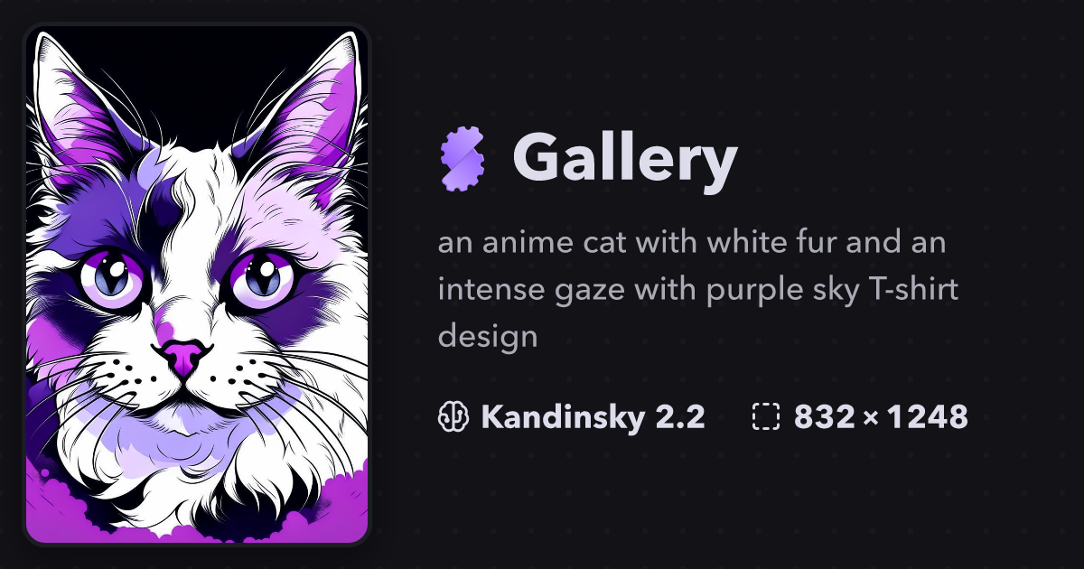 "an anime cat with white fur and an in..." | Gallery | Stablecog