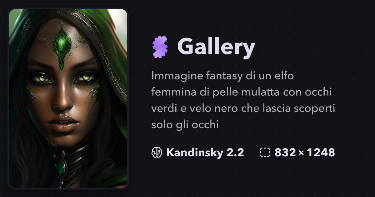"Immagine fantasy di un elfo femmina d..." | Gallery | Stablecog