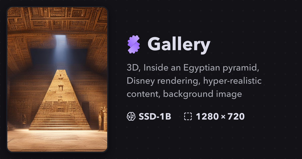 "3D, Inside an Egyptian pyramid, Disne..." | Gallery | Stablecog
