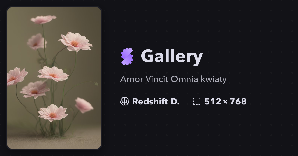 "Amor Vincit Omnia kwiaty" | Gallery | Stablecog