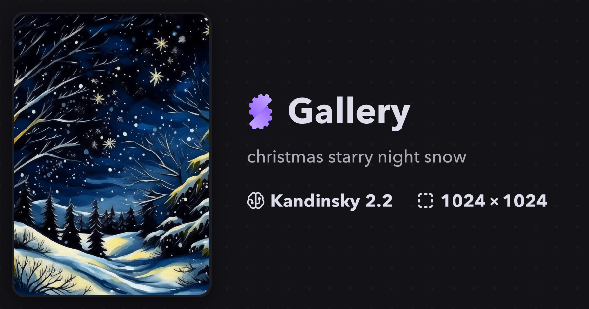 "christmas starry night snow" | Gallery | Stablecog