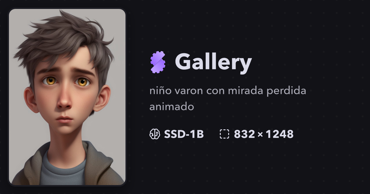 "niño varon con mirada perdida animado" | Gallery | Stablecog