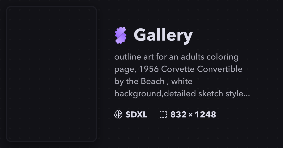 Outline art for an adults coloring page, 1956 Corv... | Gallery