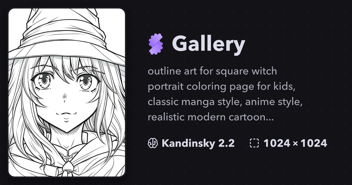 "outline art for square witch portrait..." | Gallery | Stablecog