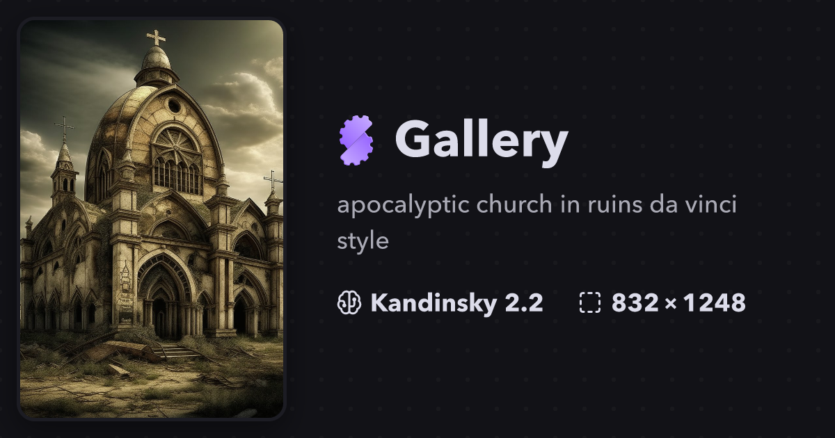 "apocalyptic church in ruins da vinci ..." | Gallery | Stablecog