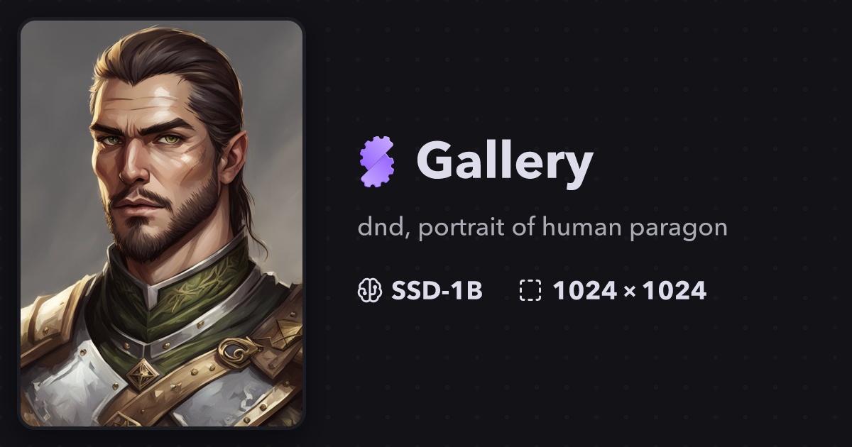 "dnd, portrait of human paragon" | Gallery | Stablecog