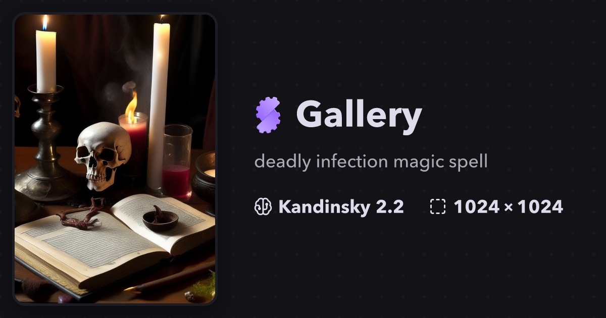 "deadly infection magic spell" | Gallery | Stablecog