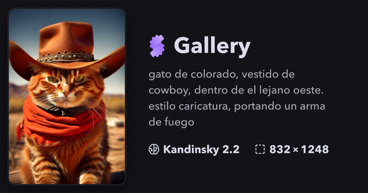 "gato de colorado, vestido de cowboy, ..." | Gallery | Stablecog