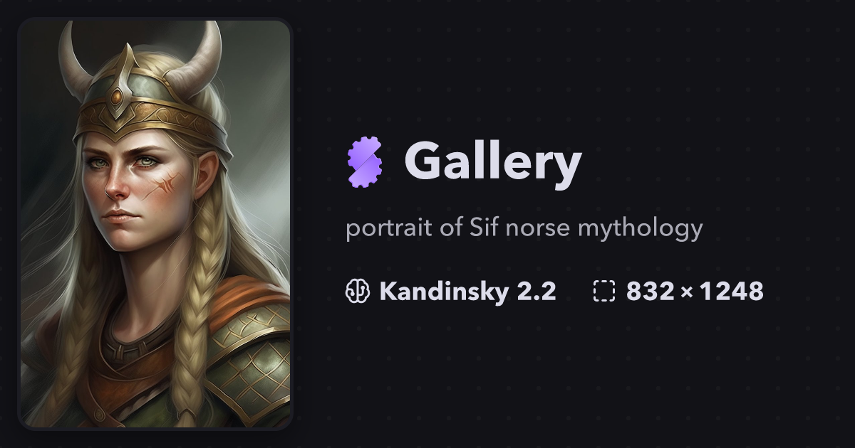 "portrait of Sif norse mythology" | Gallery | Stablecog
