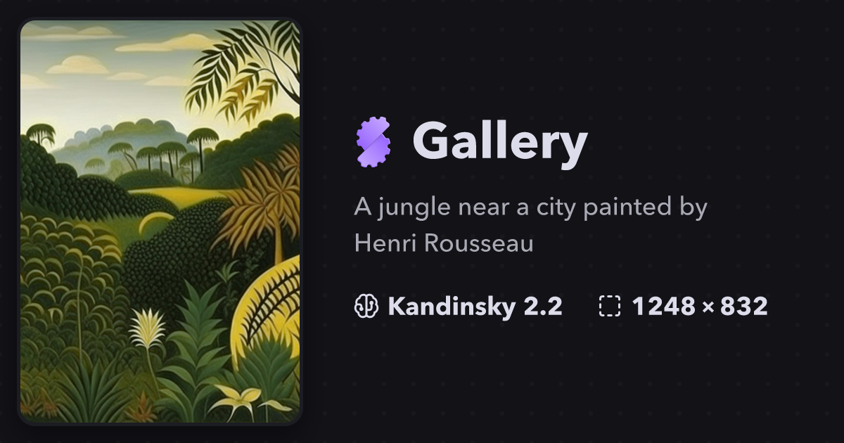 "A jungle near a city painted by Henri..." | Gallery | Stablecog