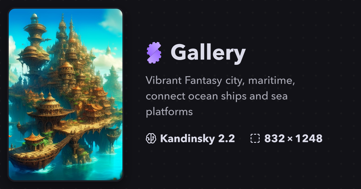 "Vibrant Fantasy city, maritime, connect ..." | Gallery | Stablecog