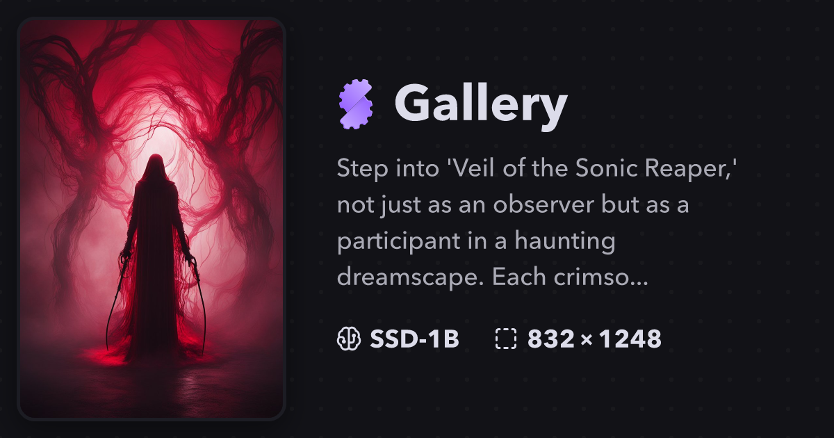 "Step into 'Veil of the Sonic Reaper,'..." | Gallery | Stablecog