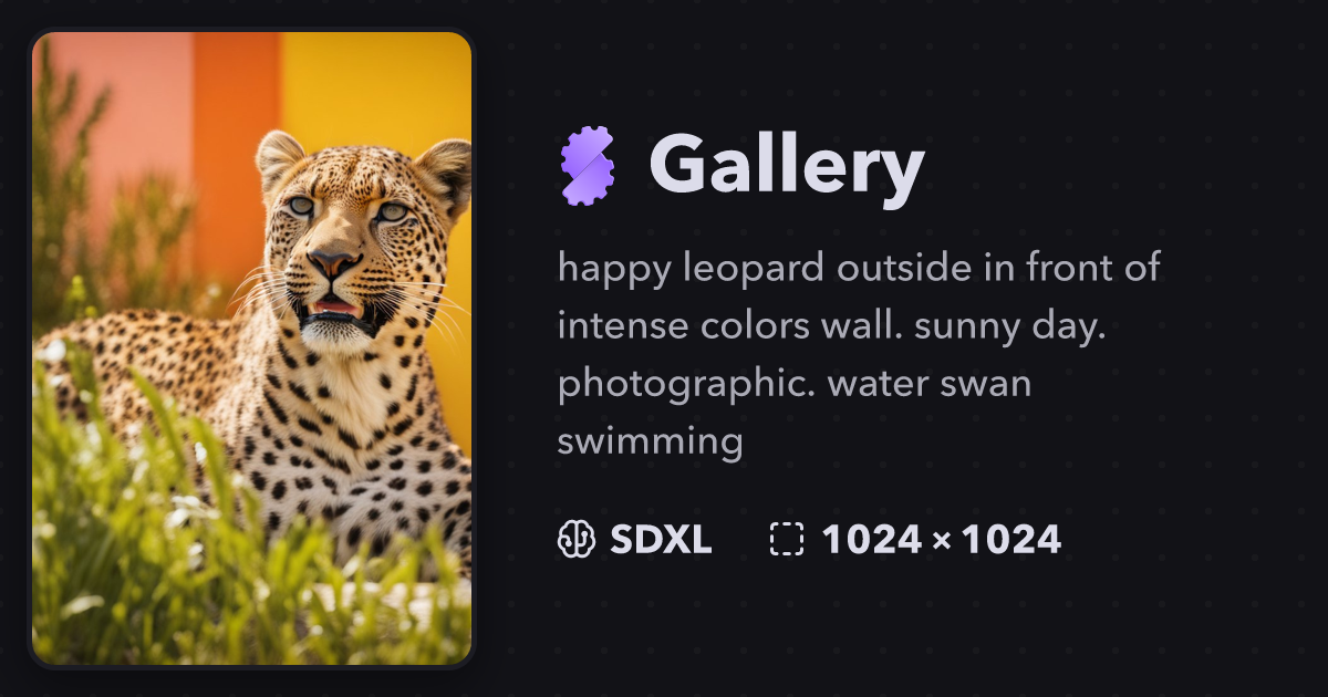 "happy leopard outside in front of int..." | Gallery | Stablecog