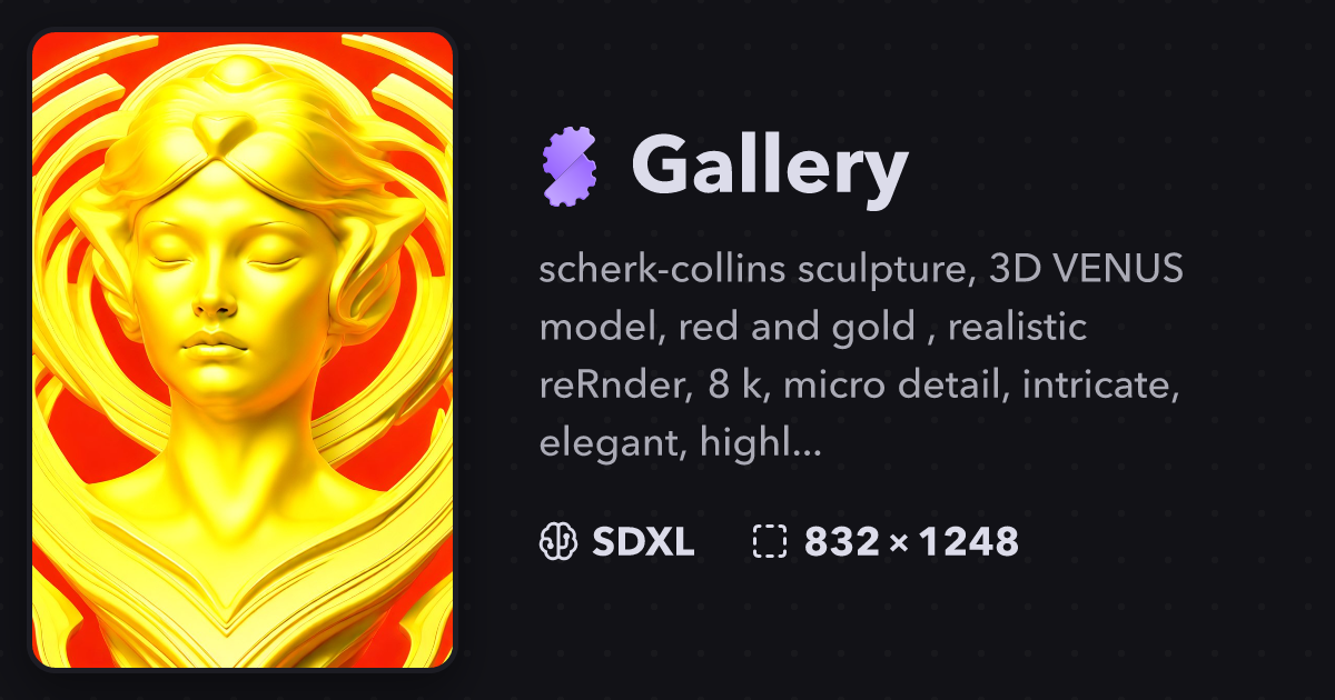 "scherk-collins sculpture, 3D VENUS mo..." | Gallery | Stablecog