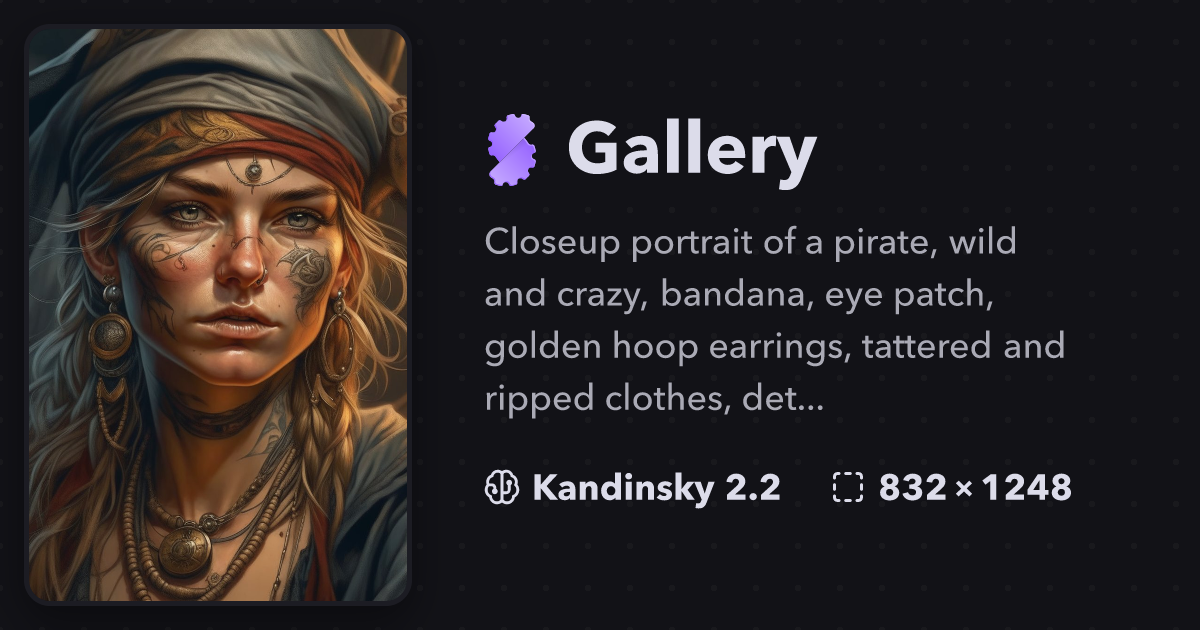 "Closeup portrait of a pirate, wild an..." | Gallery | Stablecog