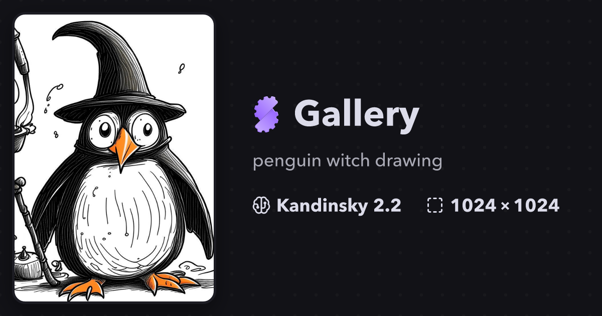 "penguin witch drawing" | Gallery | Stablecog