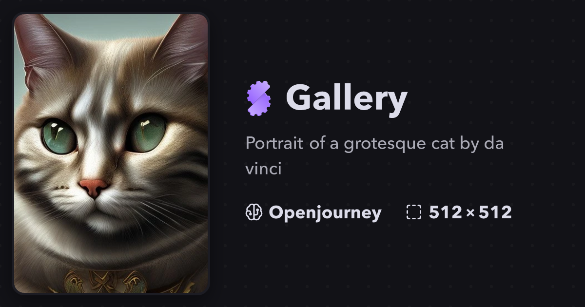 "Portrait of a grotesque cat by da vinci" | Gallery | Stablecog