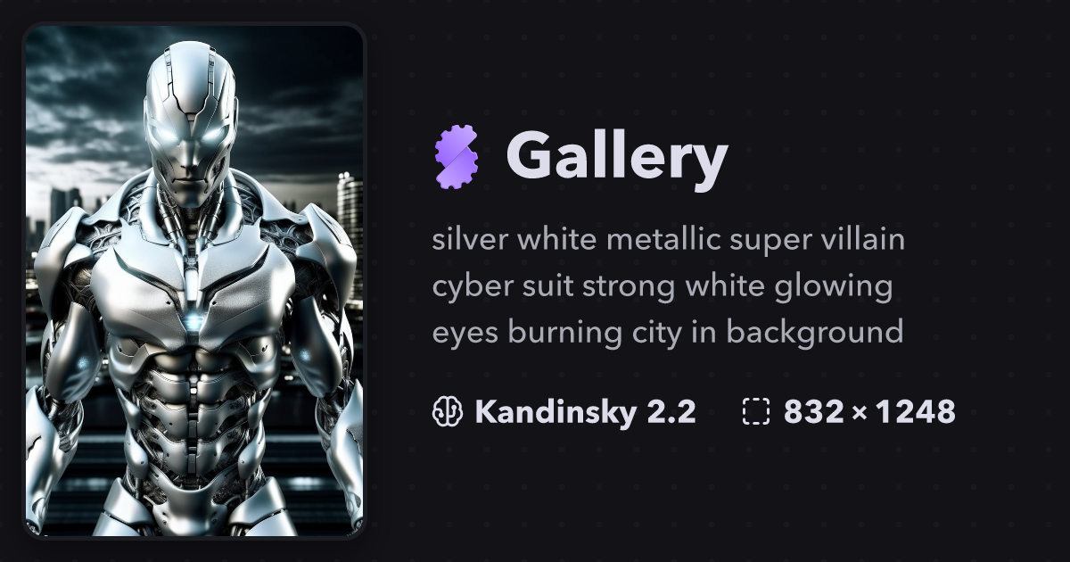 "silver white metallic super villain c..." | Gallery | Stablecog