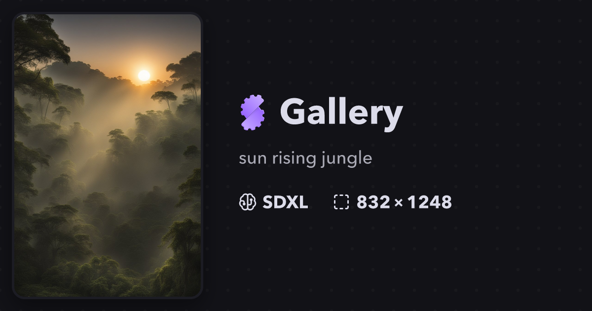 "sun rising jungle" | Gallery | Stablecog