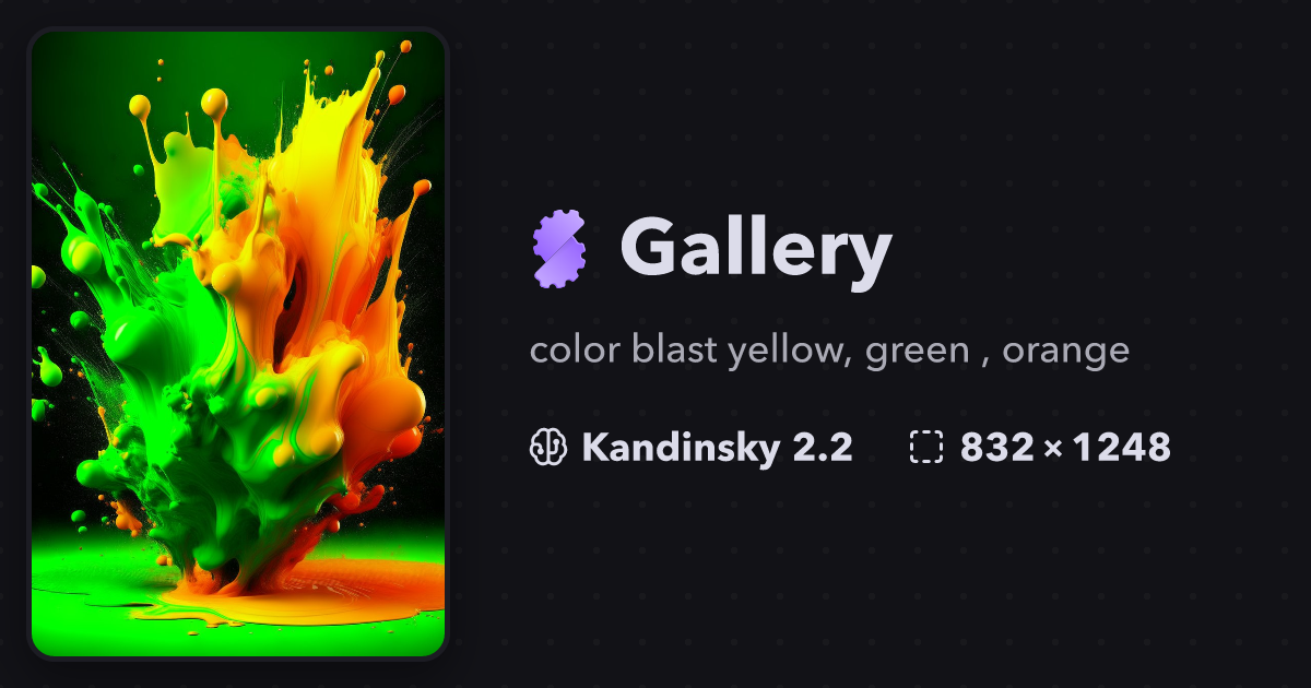 "color blast yellow, green , orange" | Gallery | Stablecog