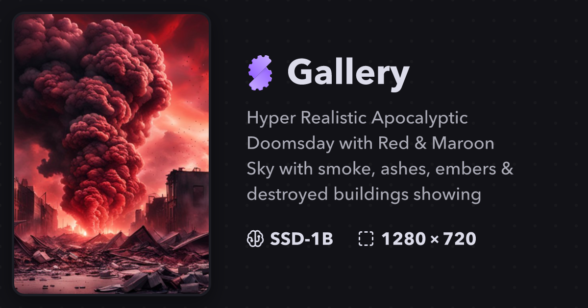 "Hyper Realistic Apocalyptic Doomsday ..." | Gallery | Stablecog