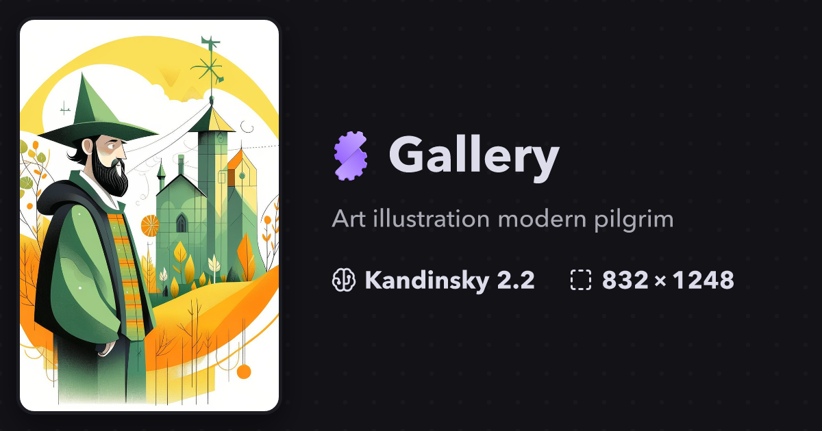 "Art illustration modern pilgrim" | Gallery | Stablecog