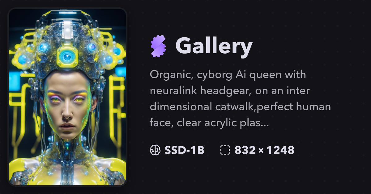 "Organic, cyborg Ai queen with neurali..." | Gallery | Stablecog