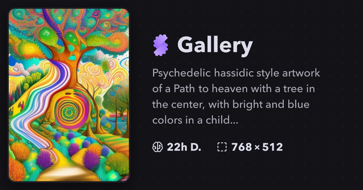 Psychedelic hassidic style artwork of a Path to he... | Gallery