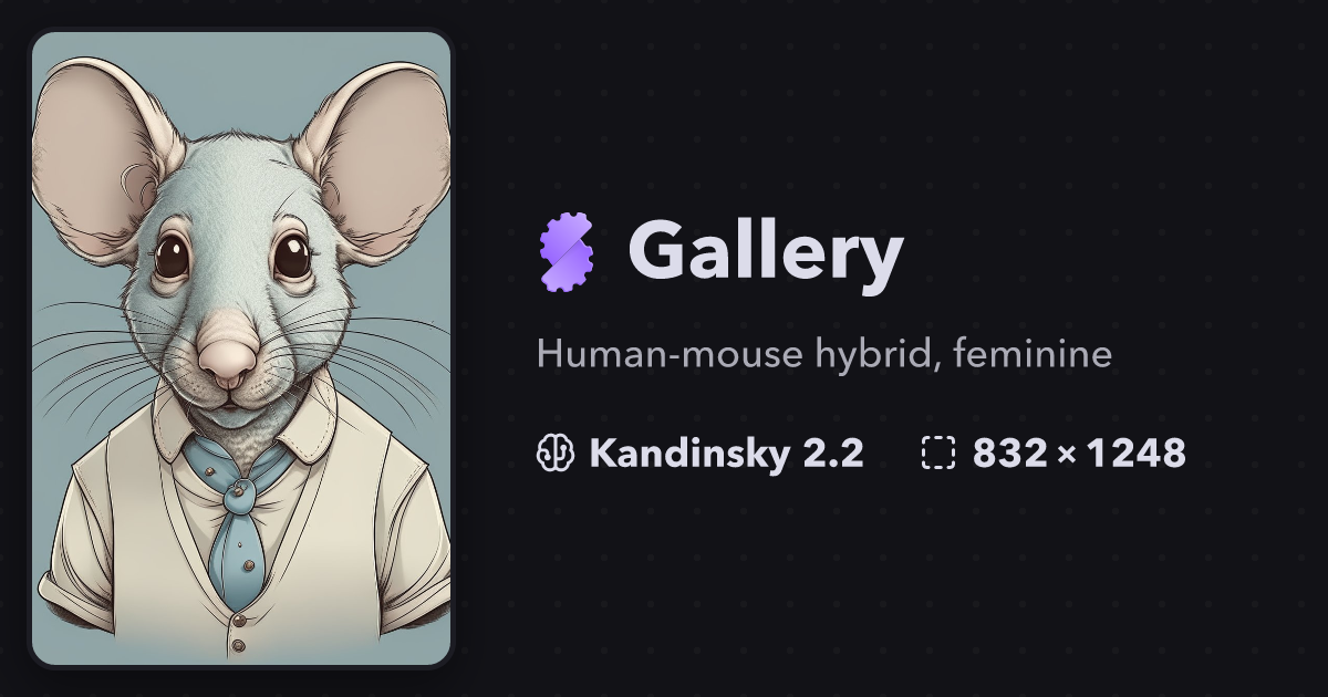 "Human-mouse hybrid, feminine" | Gallery | Stablecog