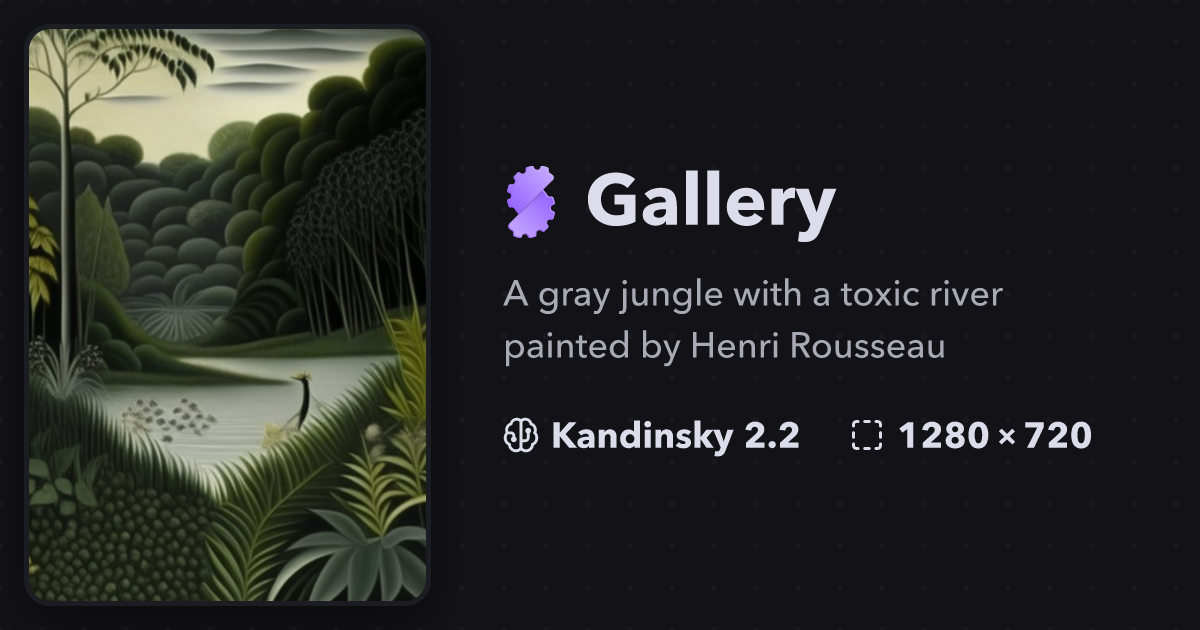 "A gray jungle with a toxic river painted..." | Gallery | Stablecog