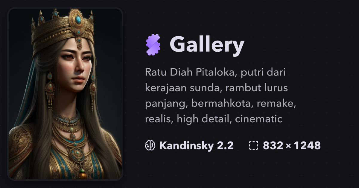 Ratu Diah Pitaloka, putri dari kerajaan sunda, ram... | Gallery