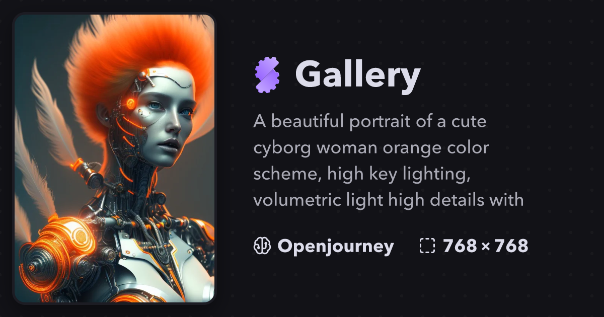 "A beautiful portrait of a cute cyborg..." | Gallery | Stablecog