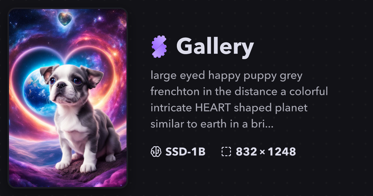 "large eyed happy puppy grey frenchton..." | Gallery | Stablecog