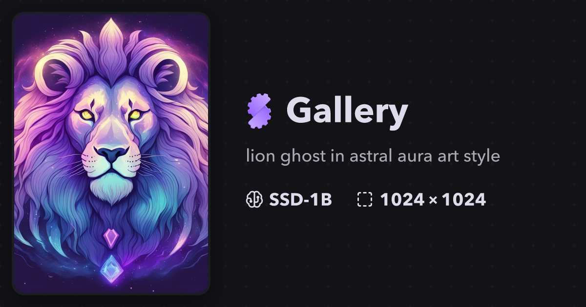 "lion ghost in astral aura art style" | Gallery | Stablecog