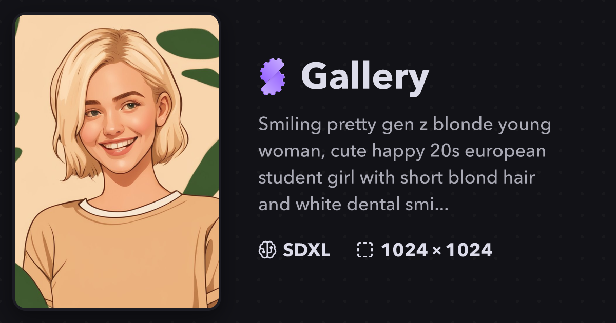 "Smiling pretty gen z blonde young wom..." | Gallery | Stablecog