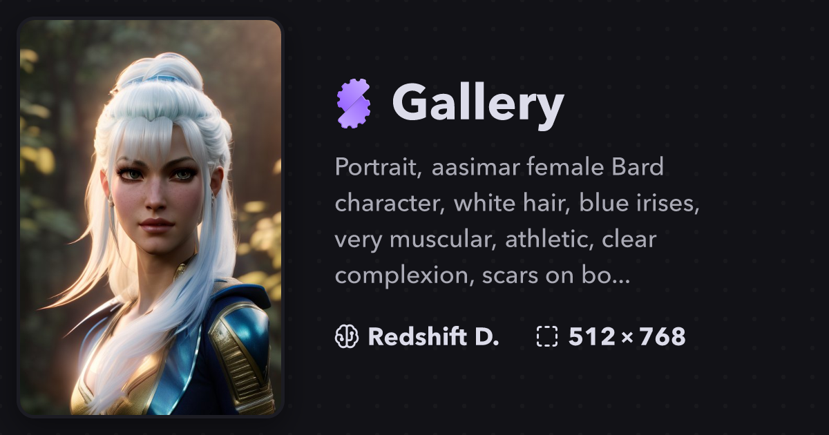 "Portrait, aasimar female Bard charact..." | Gallery | Stablecog