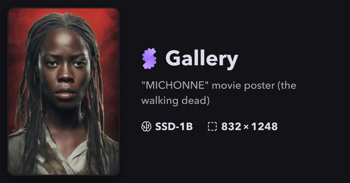 ""MICHONNE" movie poster (the walking dea..." | Gallery | Stablecog