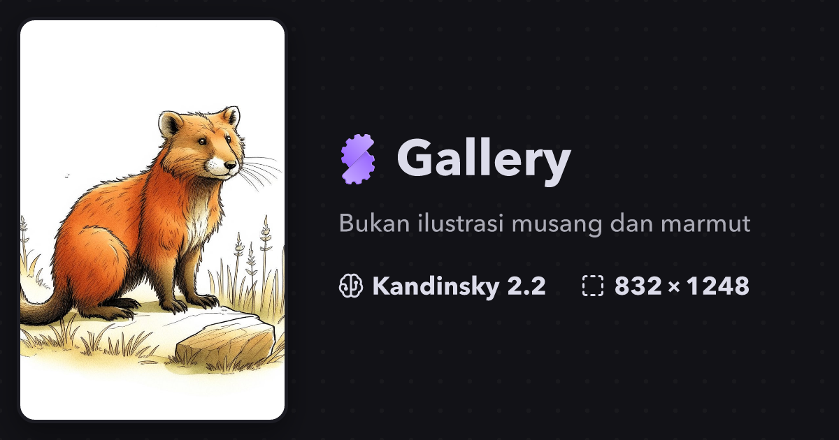 "Bukan ilustrasi musang dan marmut" | Gallery | Stablecog